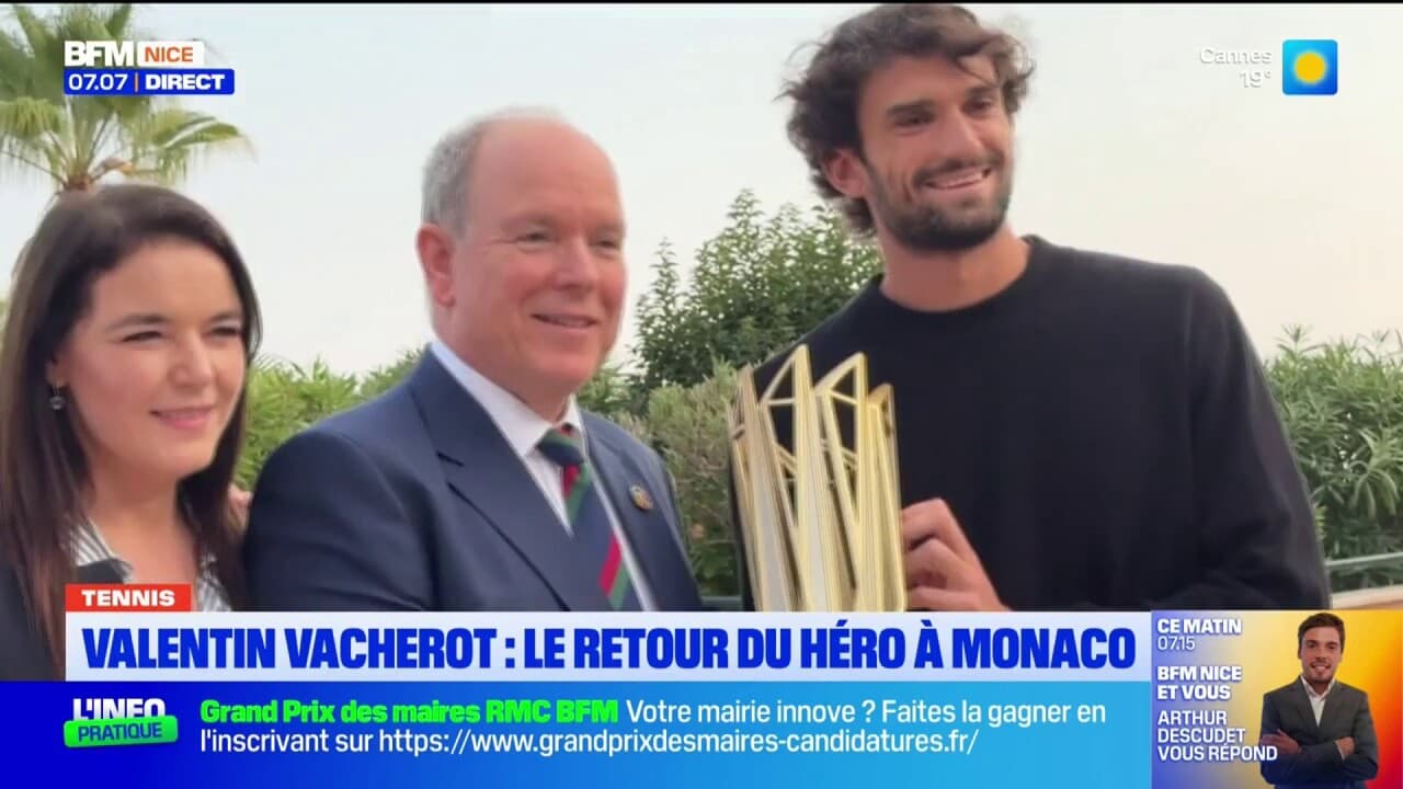 Tennis : le retour du héro Valentin Vacherot à Monaco