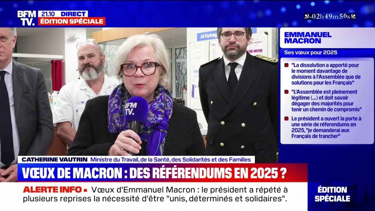 Vœux d'Emmanuel Macron pour 2025: Catherine Vautrin souligne "l'humilité" du président de la ...
