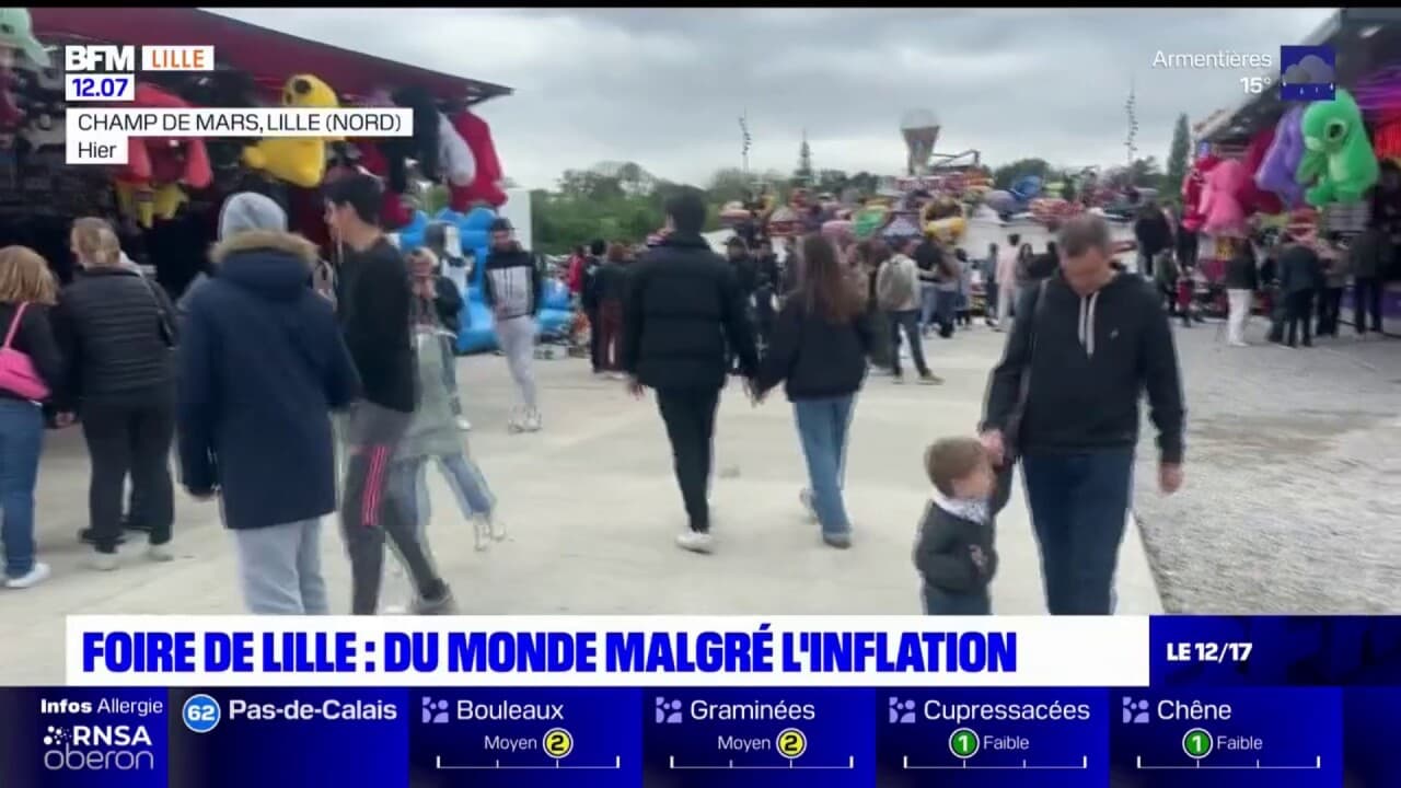 Foire de Lille: du monde malgré l'inflation et la météo maussade Foire de Lille: du monde malgré l'inflation et la météo maussade