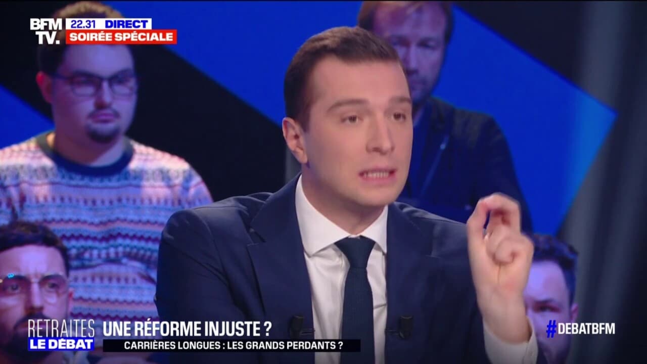 Jordan Bardella: "Les bébés de 2023 sont les cotisants de 2043"