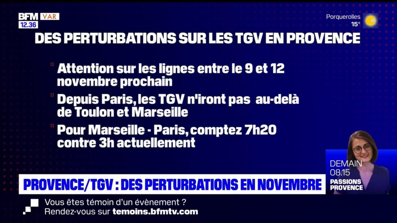 TGV: des perturbations à prévoir dans la région entre les 9 et 12 novembre TGV: des perturbations à prévoir dans la région entre les 9 et 12 novembre