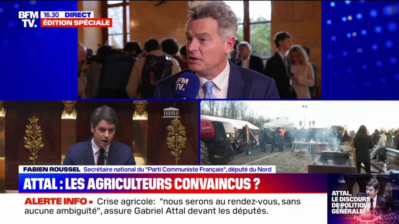 Fabien Roussel (PCF): "Ce n'est pas Gabriel Attal qu'on a entendu, c ...
