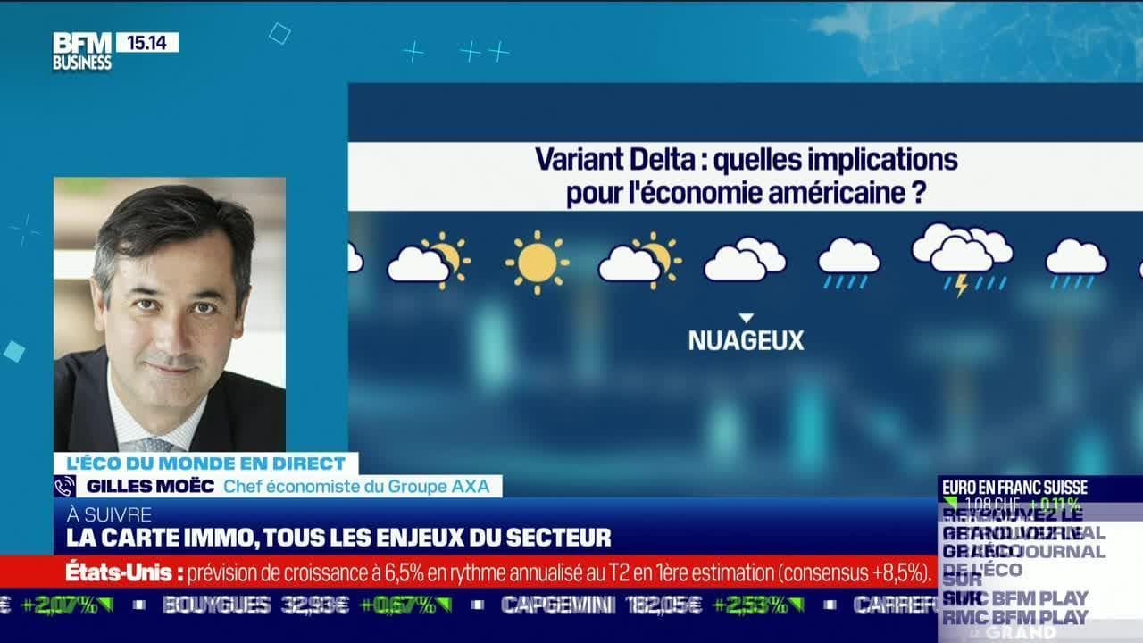 Gilles Moëc (AXA) : L'économie américaine face au variant Delta - 29/07