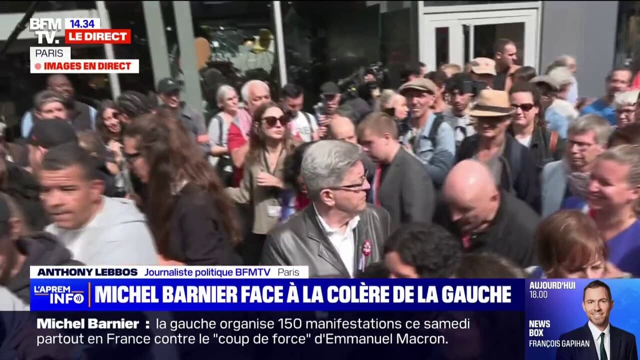 Manifestation contre Michel Barnier: Jean-Luc Mélenchon et d'autres ...