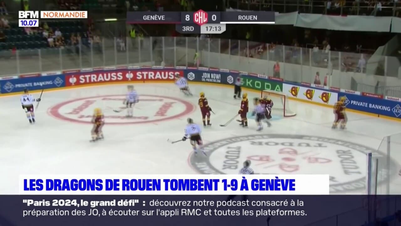 Les Dragons de Rouen tombent 1-9 à Genève
