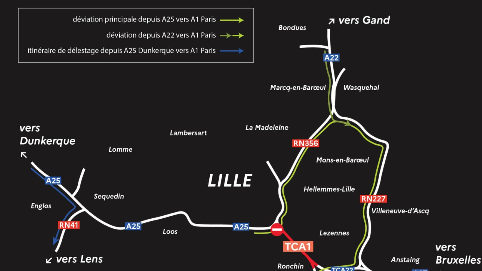 Nord: un tronçon de l'autoroute A1 fermé en direction de Paris cet été ...