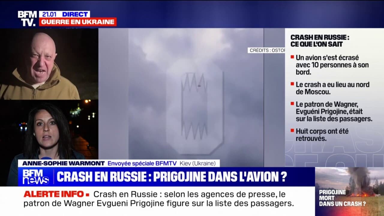 Russie: une enquête ouverte sur les circonstances du crash de l'avion à bord duquel Evgueni ...