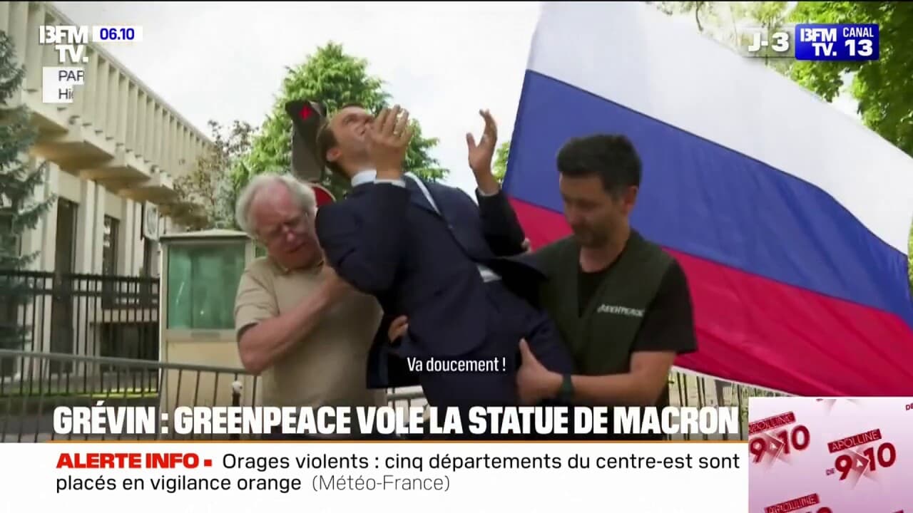 "Pour dénoncer un double discours": Greenpeace s'explique après le vol de la statue d'Emmanuel ...