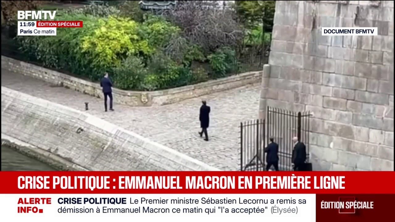 Démission de Sébastien Lecornu: Emmanuel Macron aperçu sur les quais ...