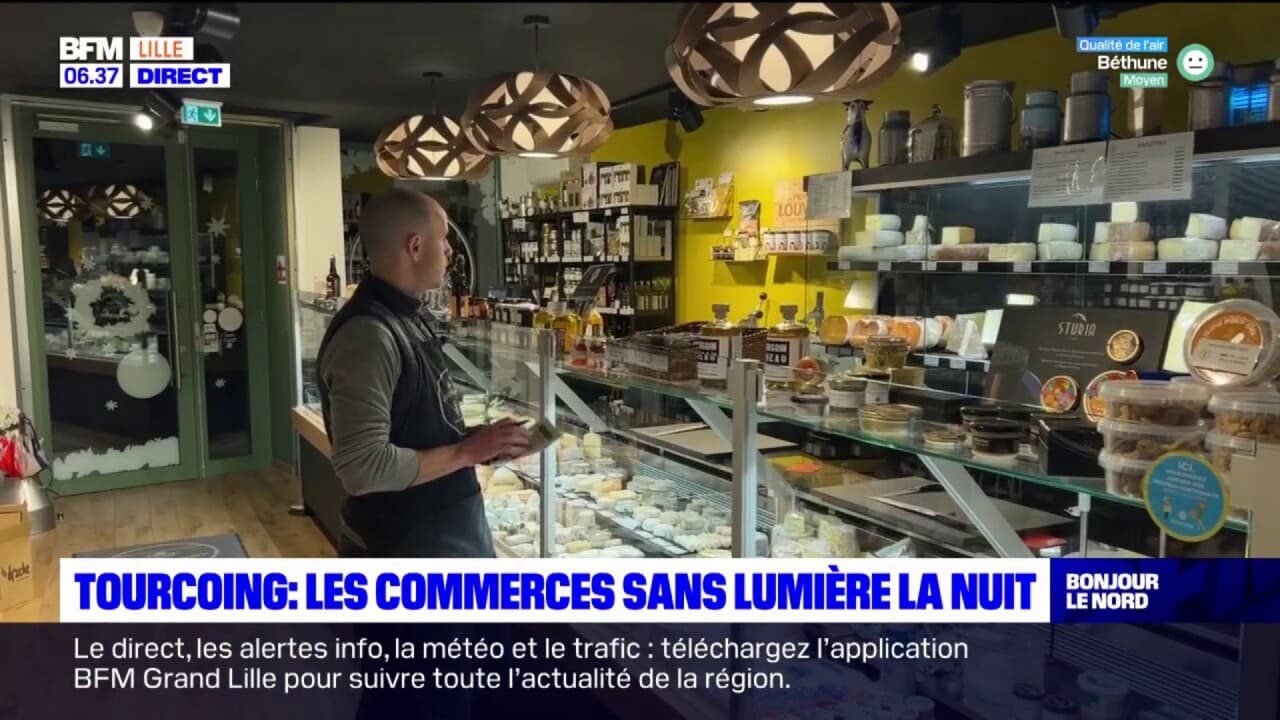 Tourcoing: les commerces sans lumière la nuit