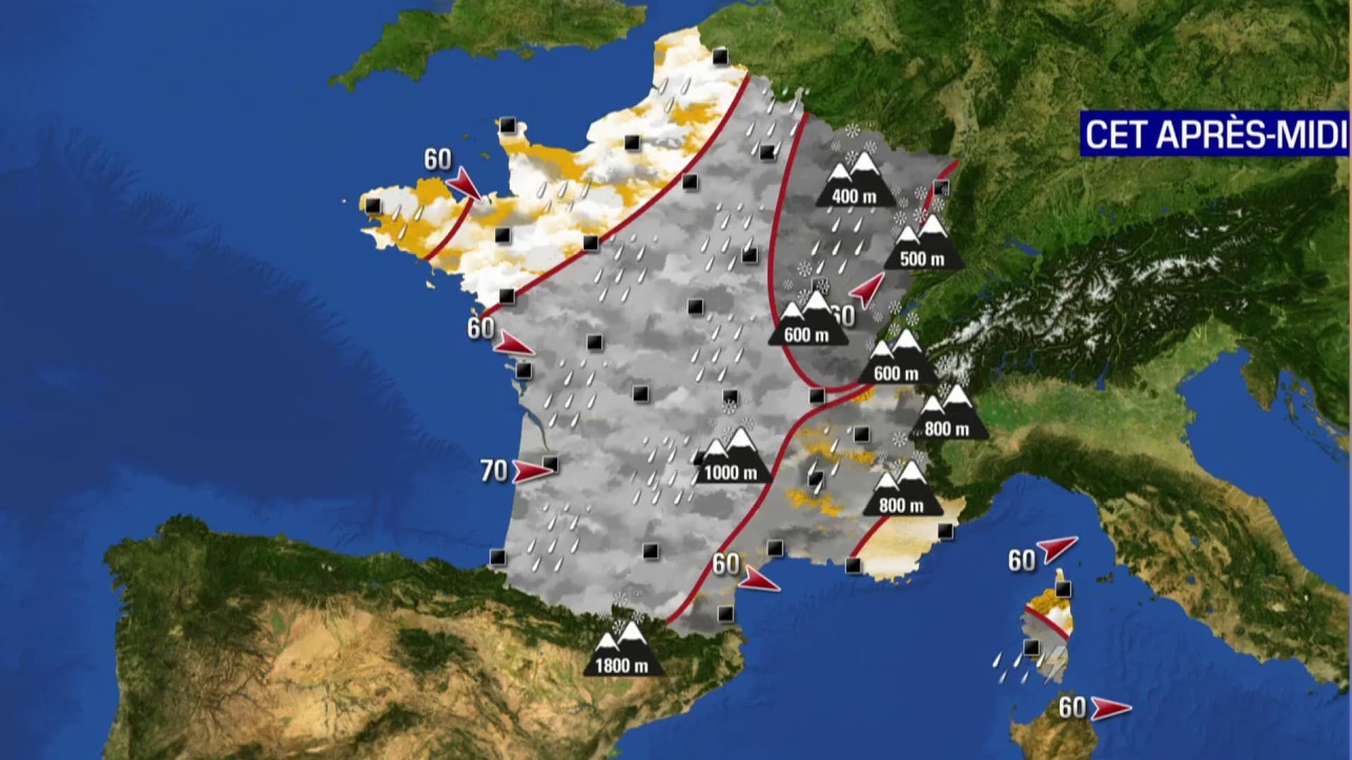 Où va-t-il neiger et faire le plus froid en ce début de semaine?