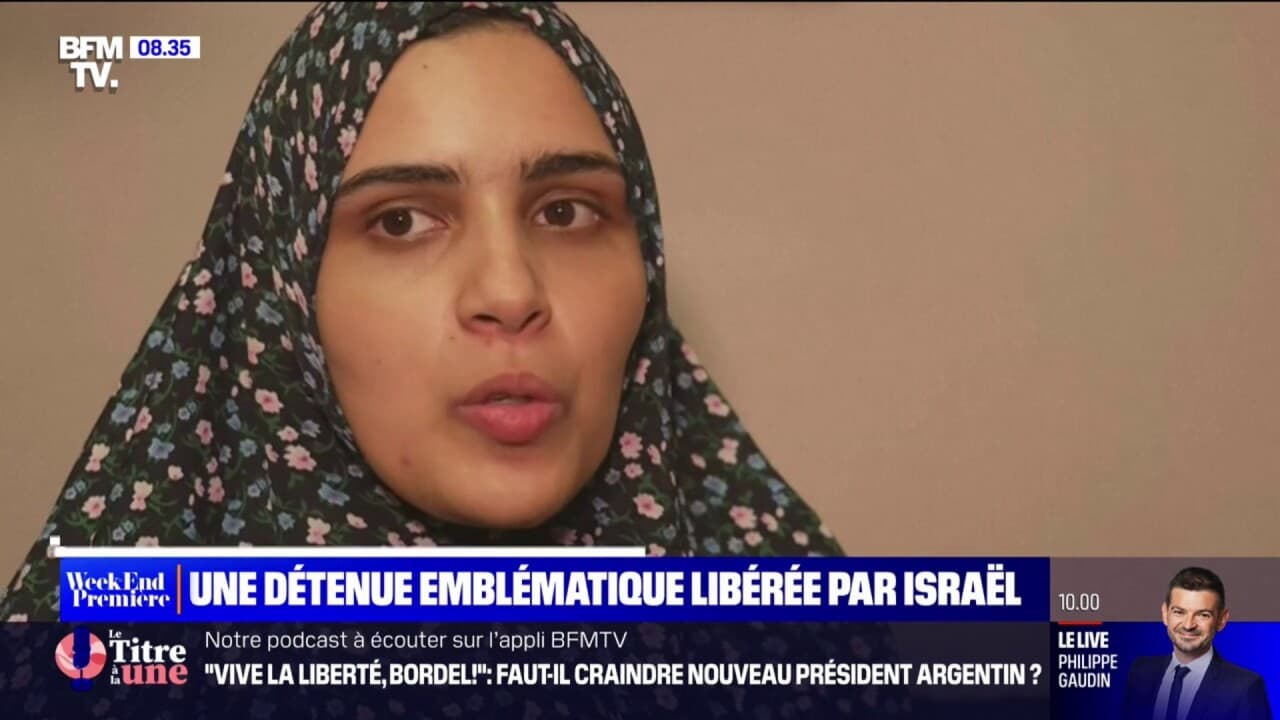 "Je suis très heureuse d'être avec ma famille": cette prisonnière palestinienne libérée par ...