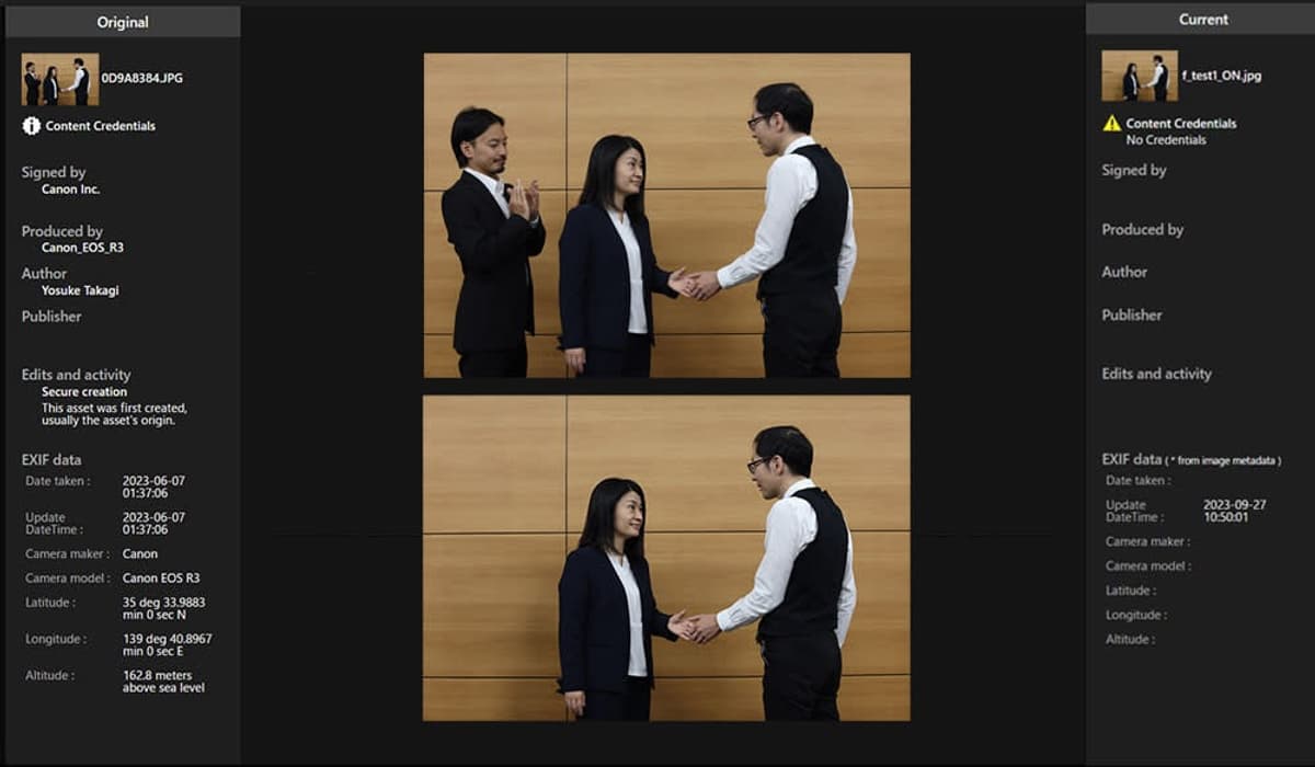 Pour repérer les deepfakes, Sony, Nikon et Canon lancent un site de ... Pour repérer les deepfakes, Sony, Nikon et Canon lancent un site de ...