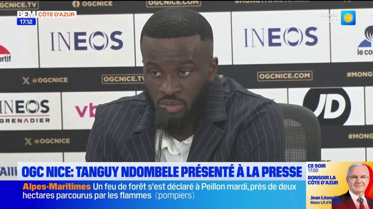 OGC Nice: Tanguy Ndombele a été présenté à la presse ce mercredi