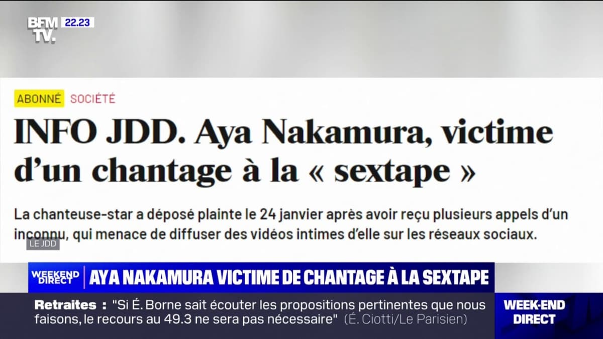 Victime de chantage à la vidéo intime, la chanteuse Aya Nakamura a porté plainte le 24 janvier ...