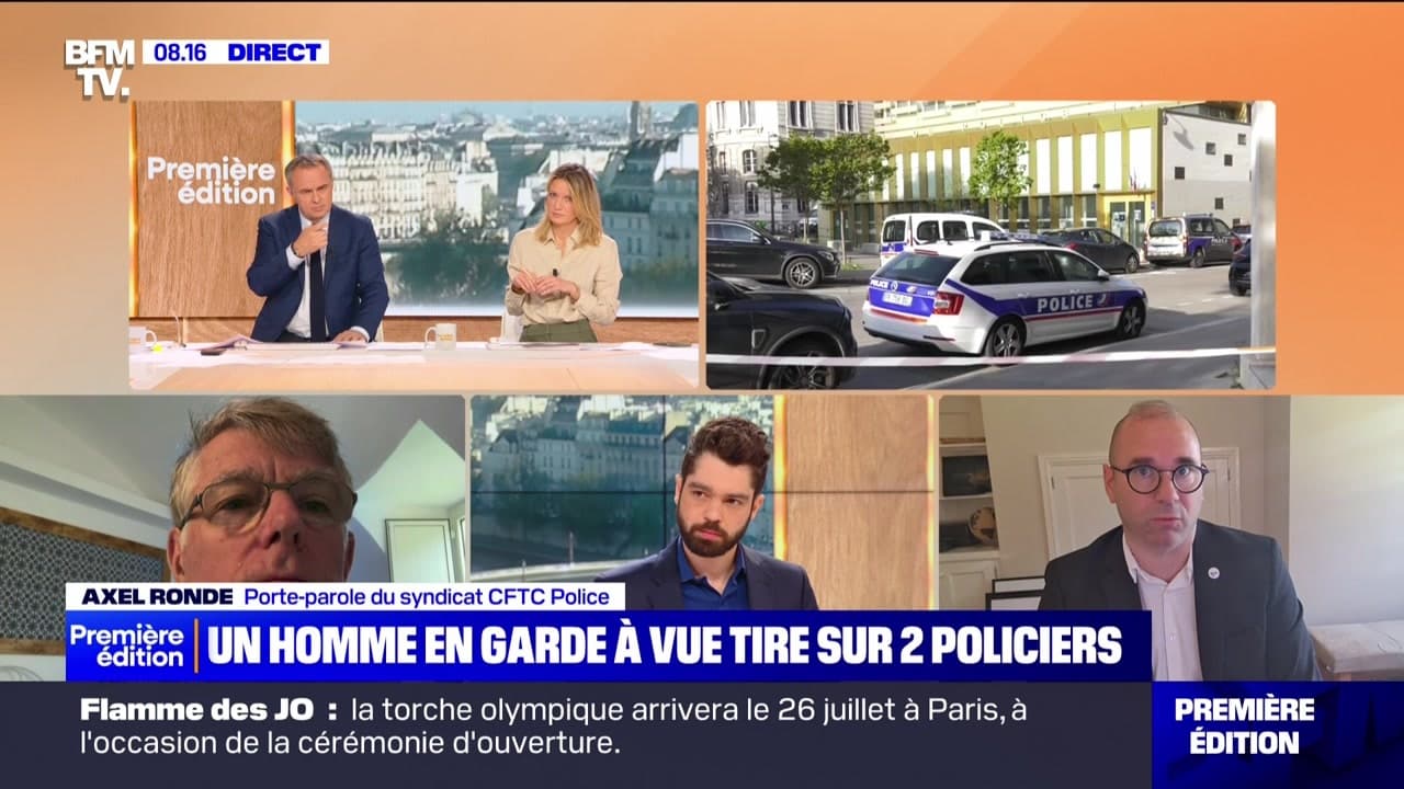 Un homme en garde à vue tire sur deux policiers - 10/05
