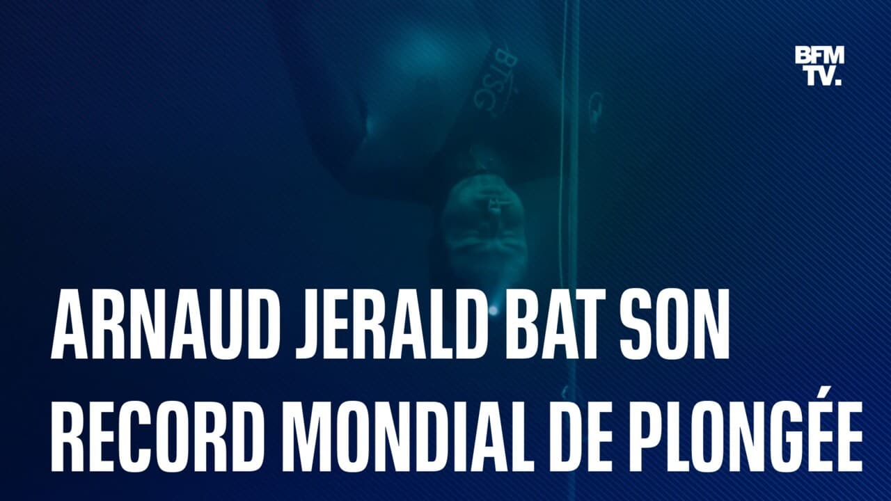 L'apnéiste français Arnaud Jerald bat le record du monde en atteignant ...