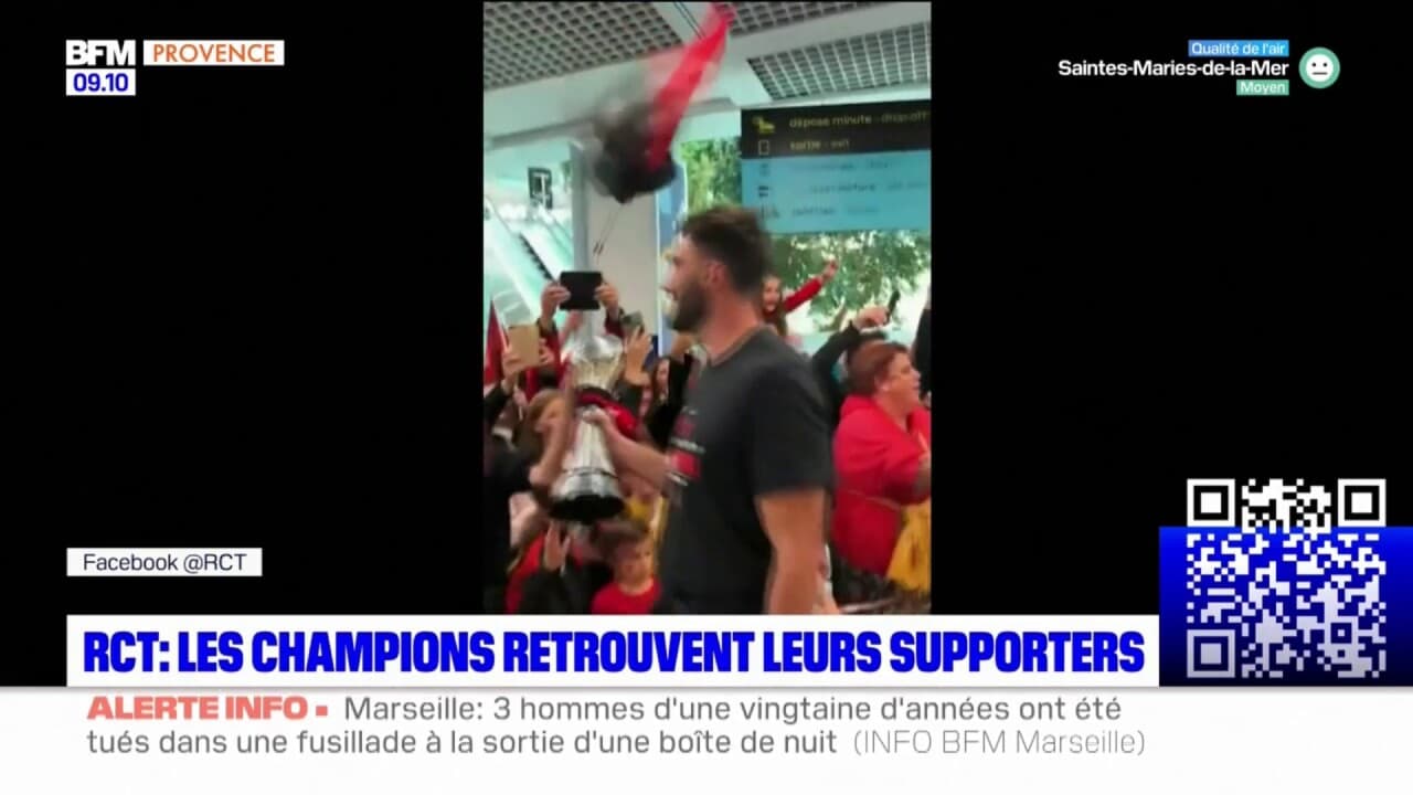 RCT: les joueurs ont retrouvé leurs supporters après la victoire en ...