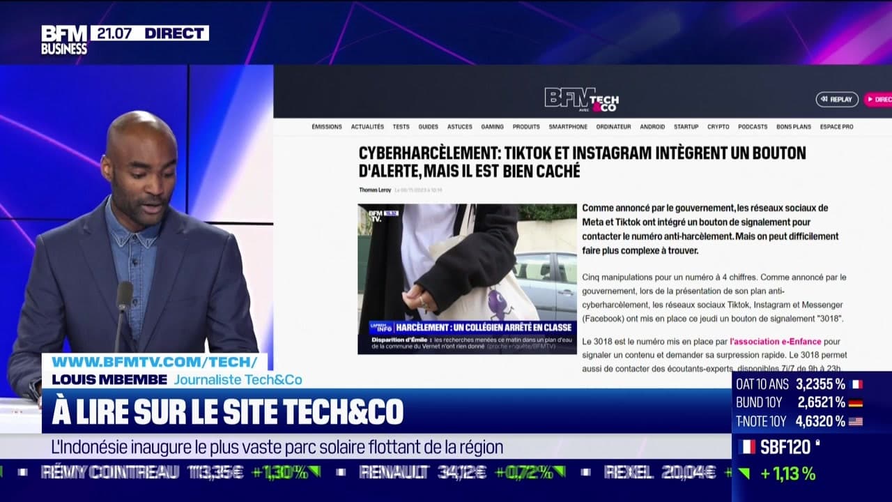 À lire sur le site Tech&Co : Cyberharcèlement, TikTok et Instagram intègrent un bouton d'alerte ...