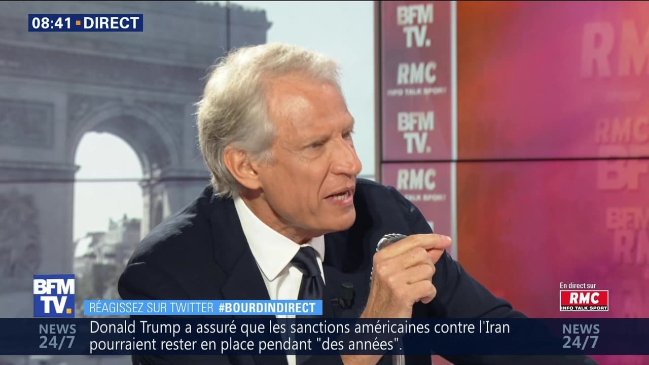 Dominique de Villepin face à Jean-Jacques Bourdin en direct