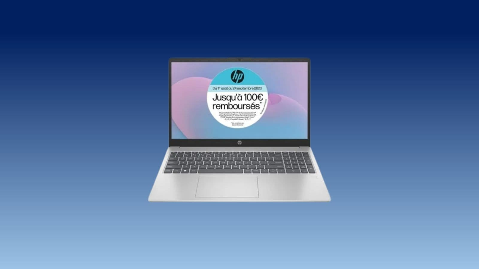 HP vous propose une offre de remboursement canon sur ce PC portable ...