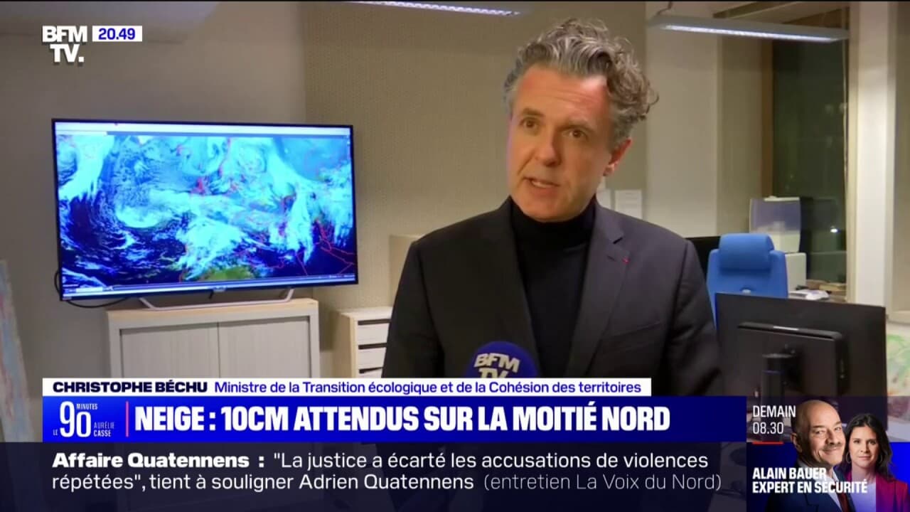 Christophe Béchu à propos des départements placés en vigilance orange neige-verglas: "Notre ...