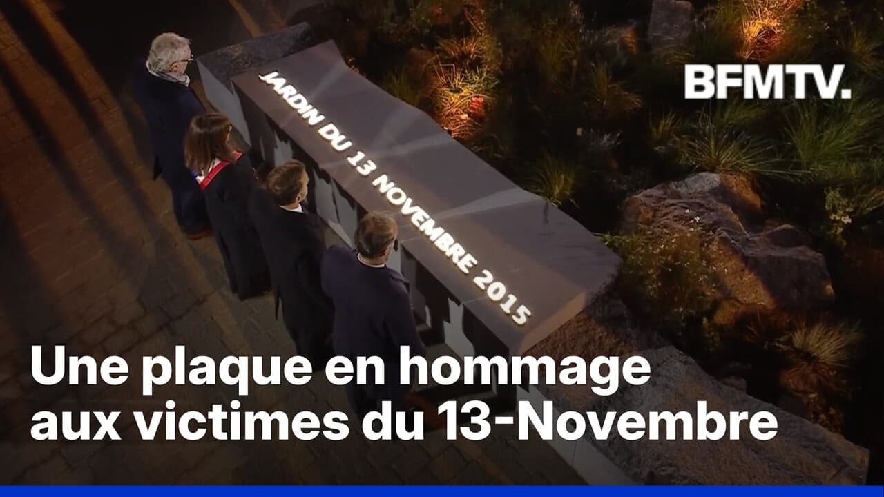 13-Novembre: la plaque en hommage aux victimes dévoilée dans le Jardin ...