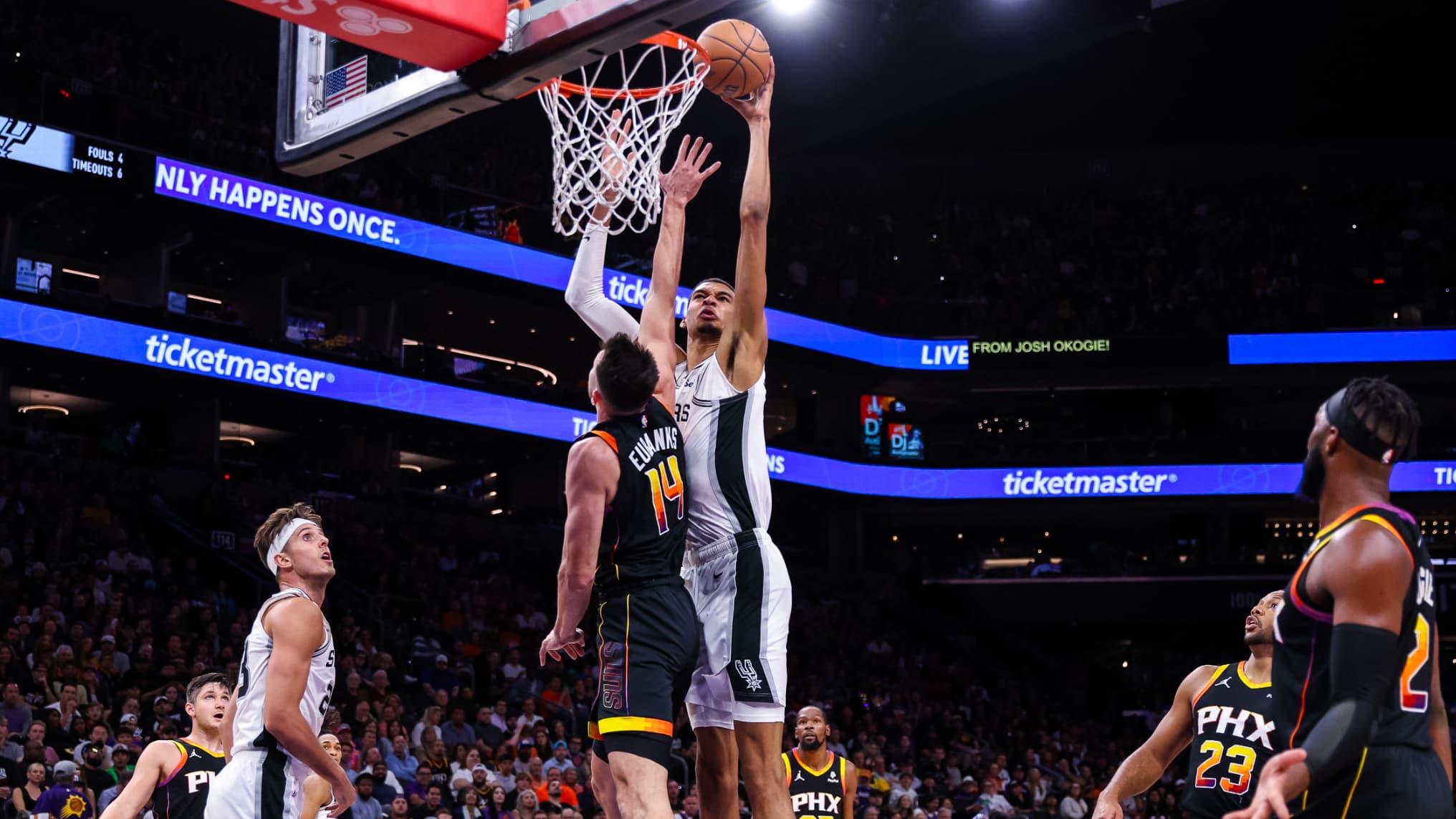 NBA: l'énorme poster de Wembanyama pour se venger de Durant lors de ...