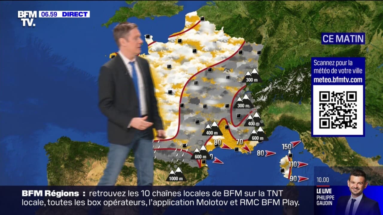 Un ciel gris puis des éclaircies au cours de la journée sur une grande ...