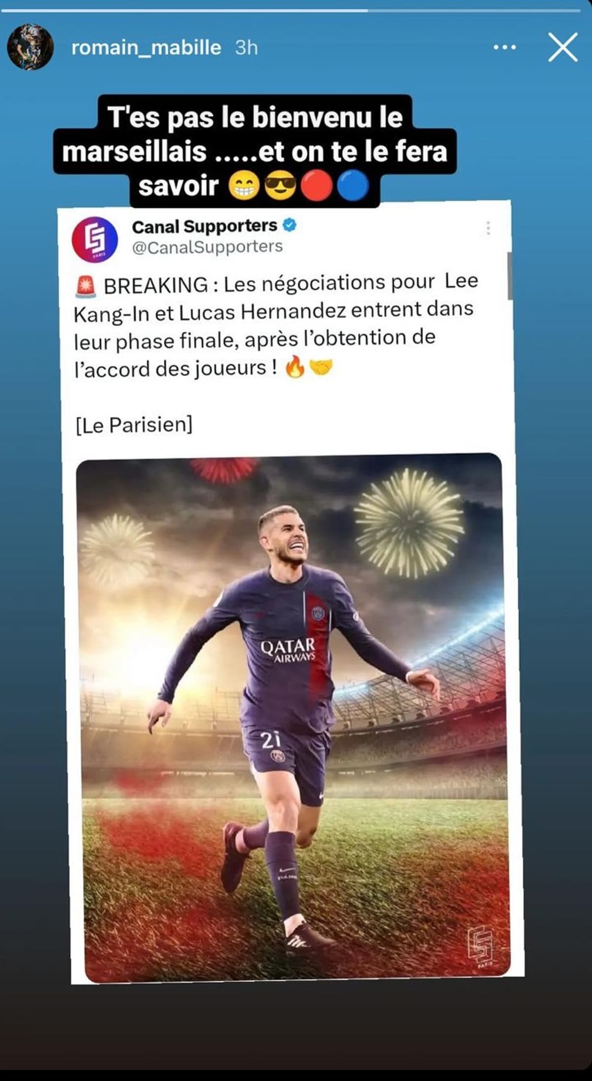 PSG: "Tu n'es pas le bienvenu, le Marseillais", le message du président ...