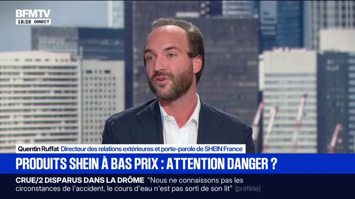 Shein: "Je suis un acteur du pouvoir d'achat", déclare Quentin Ruffat ...
