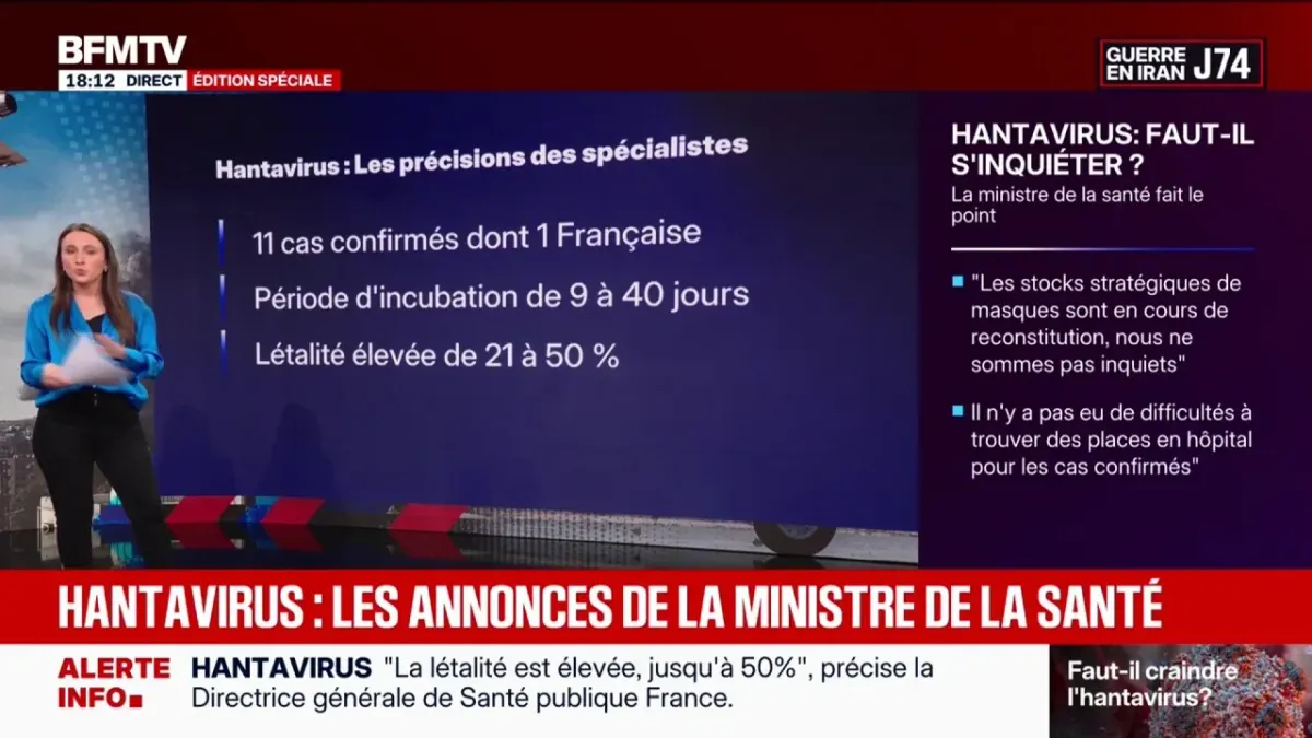 Hantavirus: les annonces de Stéphanie Rist, ministre de la Santé