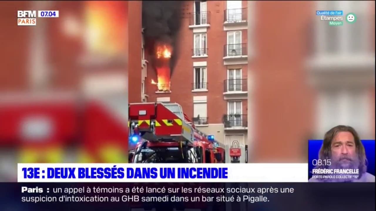 Paris: deux blessés dans un incendie dans le 13e arrondissement