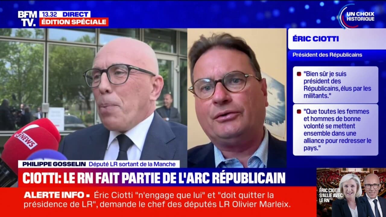 "Il n'en est pas question": Philippe Gosselin (LR) ne soutient pas l'accord entre le RN et les ...