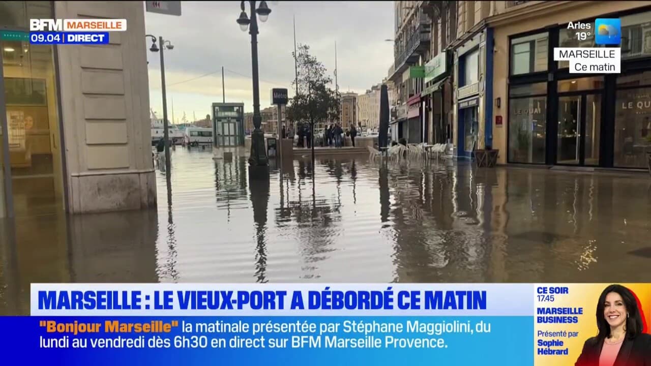La Provence touchée par des orages, des inondations à Marseille