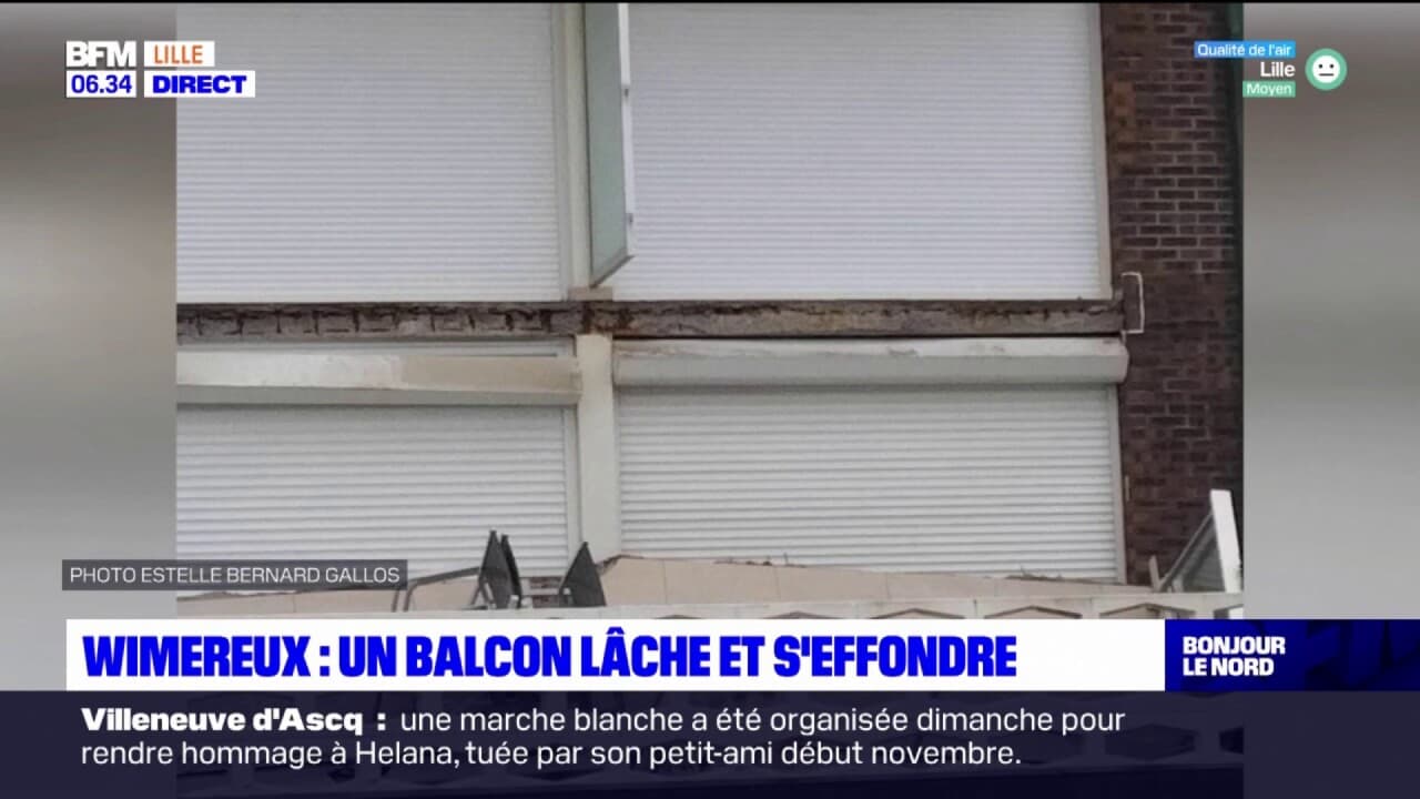Wimereux: un balcon lâche et s'effondre