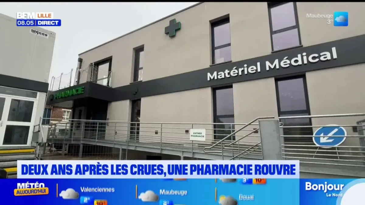 Deux après les inondations, la réouverture de la pharmacie de Neuville ...