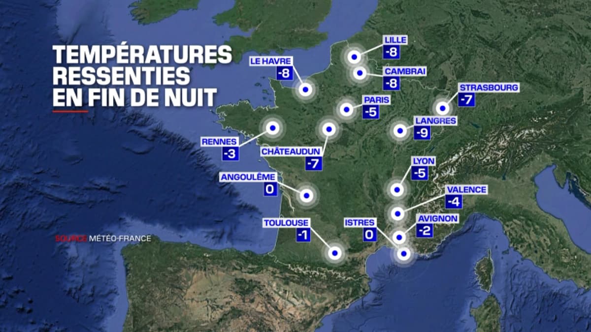 Des températures ressenties jusqu'à -9°C: où fait-il le plus froid en ...