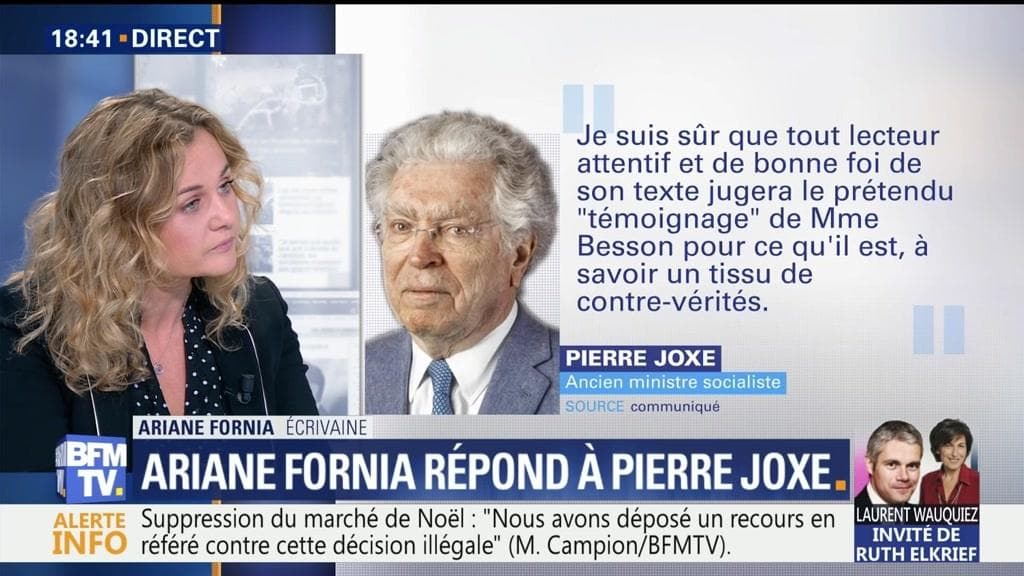 Agression présumée: Ariane Fornia répond à Pierre Joxe