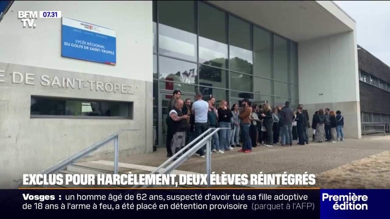"Je trouve ça inadmissible": exclus pour harcèlement, deux élèves ...