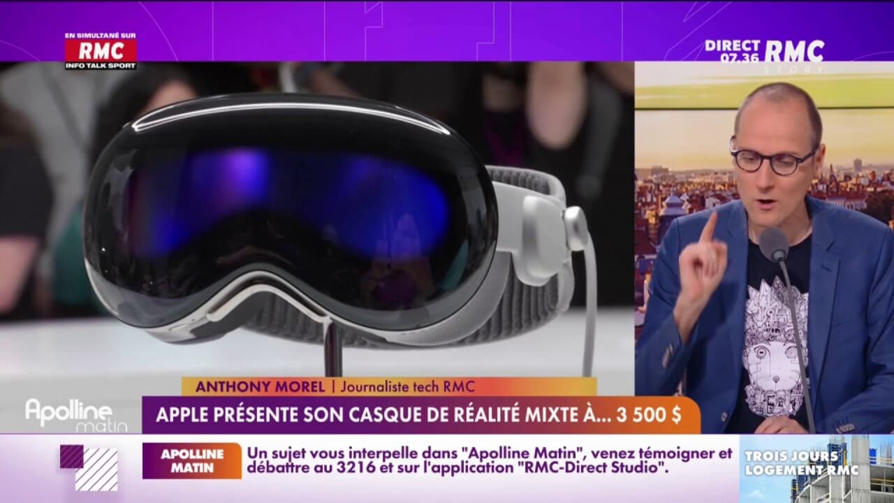 Apple présente son casque de réalité mixte à... 3 500 dollars