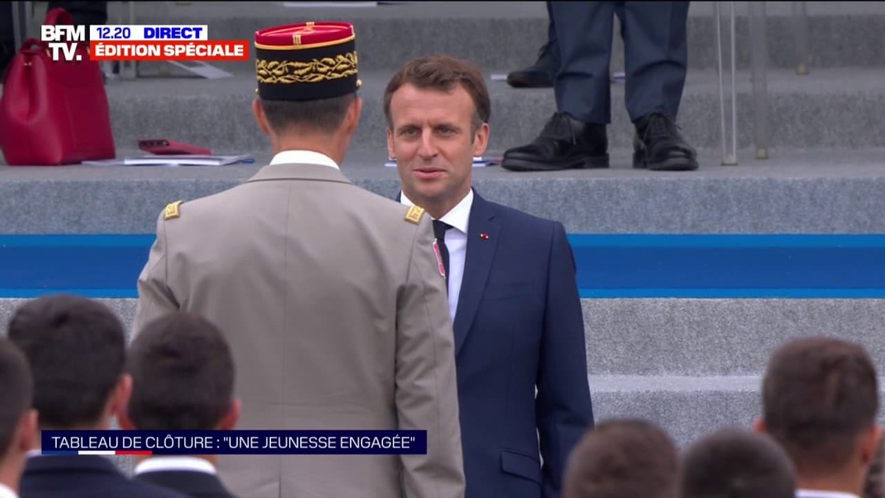 14-Juillet: Emmanuel Macron remercie le général Christophe Abad pour le ...