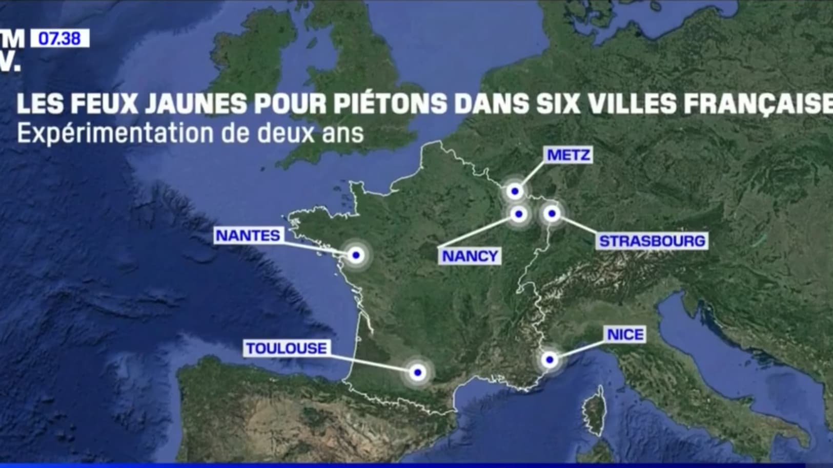 Sécurité routière: des feux piétons jaunes expérimentés à Nantes