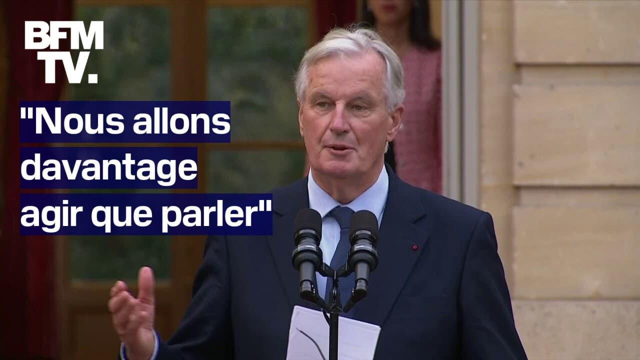 Le discours de Michel Barnier lors de la passation de pouvoir avec ... Le discours de Michel Barnier lors de la passation de pouvoir avec ...