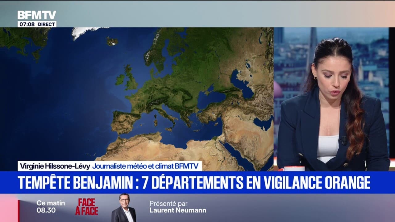 Tempête Benjamin: 7 départements placés en vigilance orange