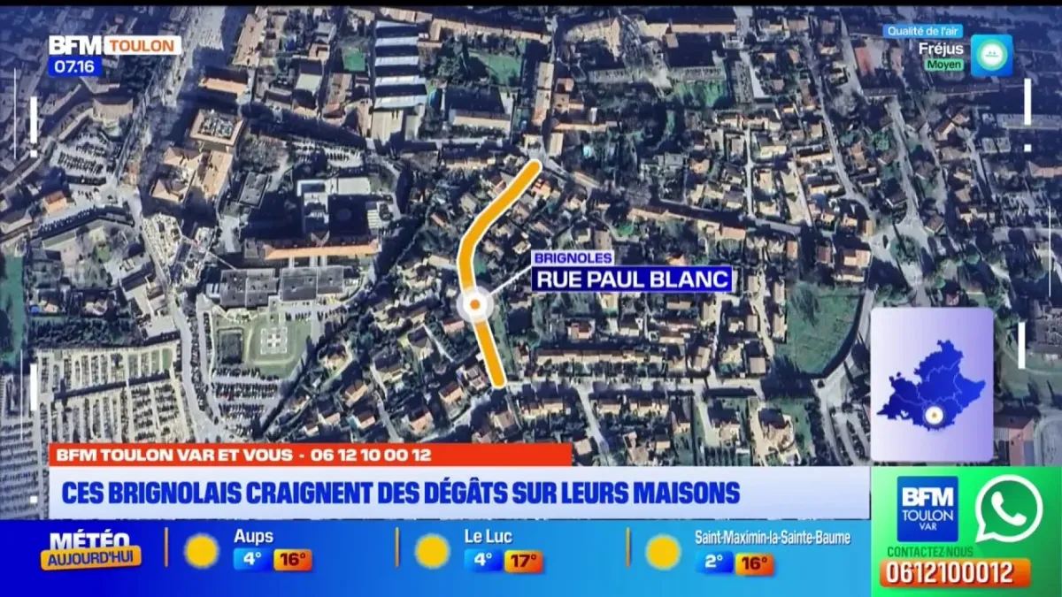 BFM Var et vous: à Brignoles, des habitants craignent qu'un chantier ...