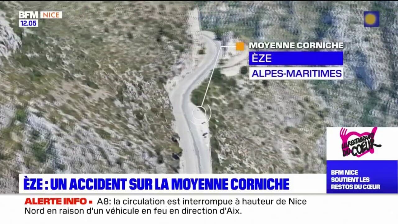 Èze: un motard gravement blessé dans un accident de la route