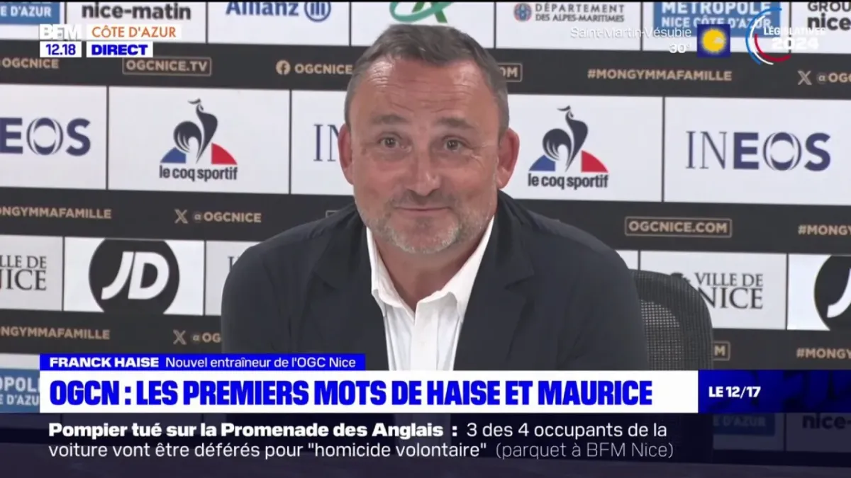 Nice: le nouvel entraîneur Franck Haise détaille ses principes de jeu