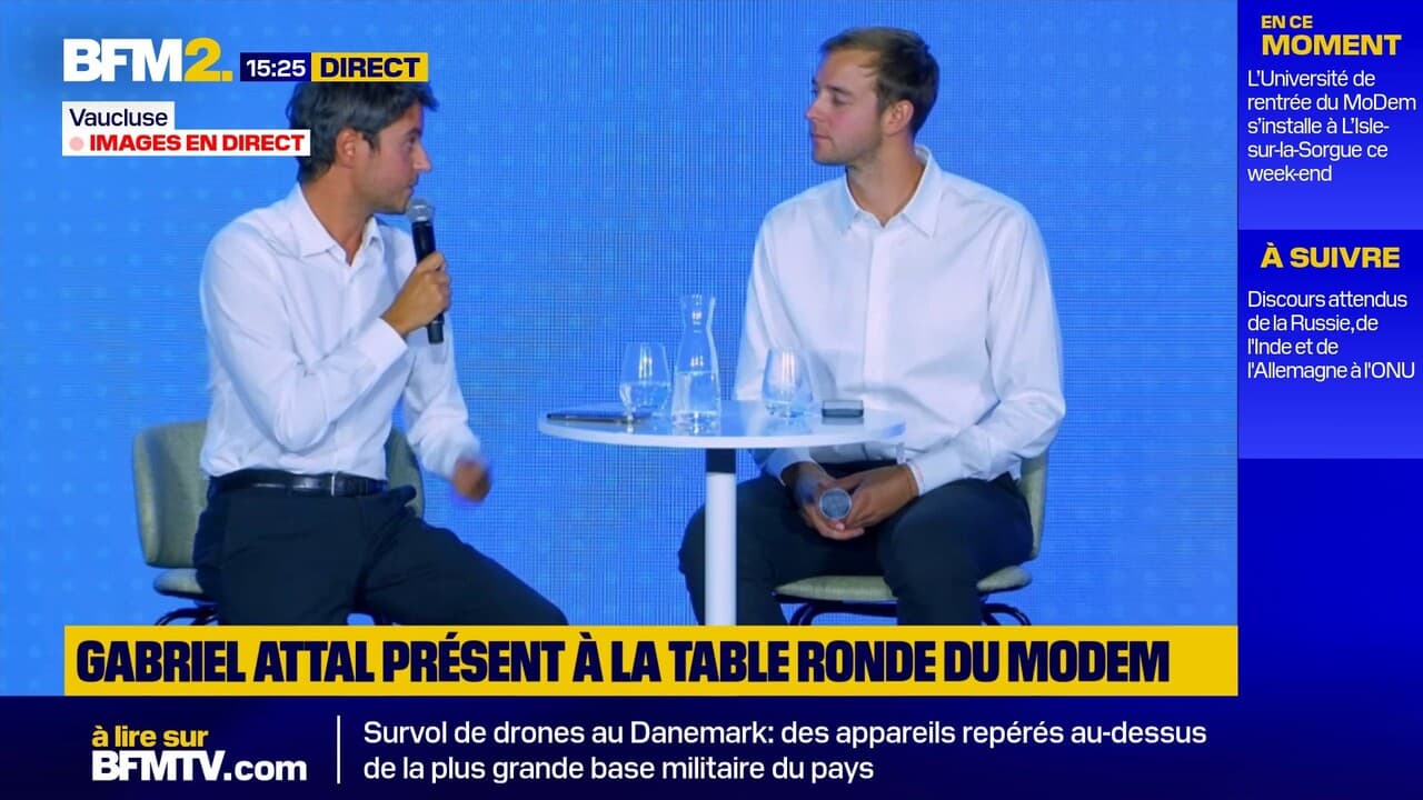 "On est d'une génération qui a vu les États-Unis gagner à chaque fois", affirme Gabriel Attal ...