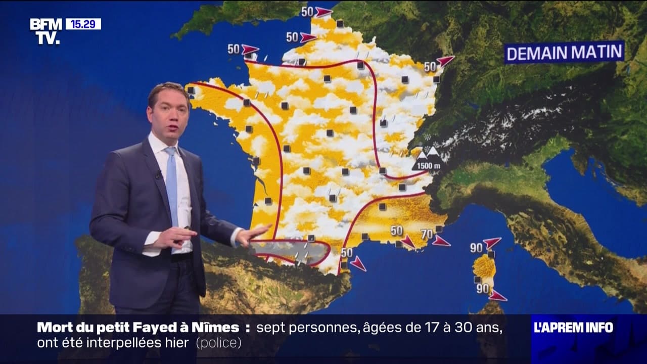 La météo pour ce mercredi 15 novembre 2023